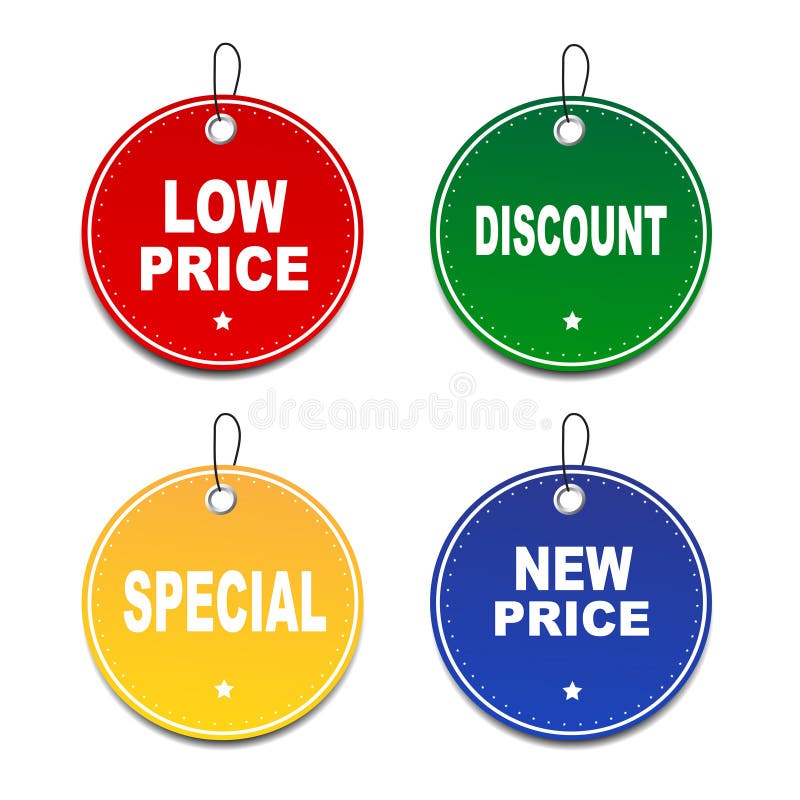 Four Stickers in the Doodle Style Stock Vector - Illustration of ...