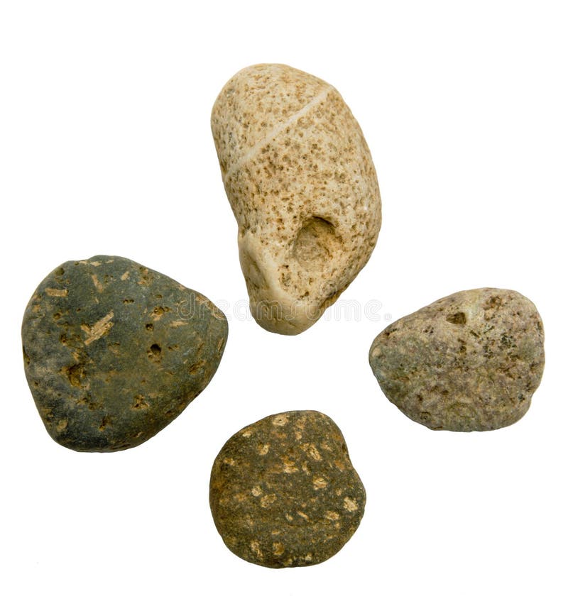 Four Stones On A White Background. Picture Image: 4677299