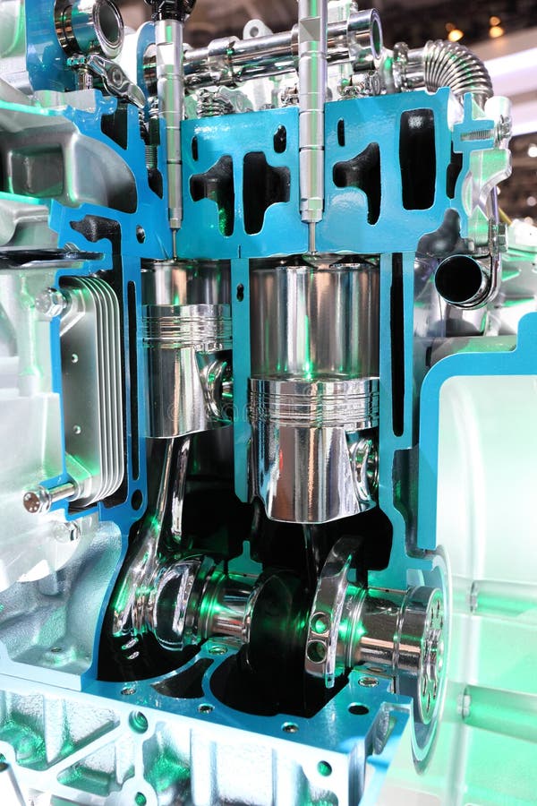 Four Stroke Automobile Engine Stock Photo - Image of detail, motor ...