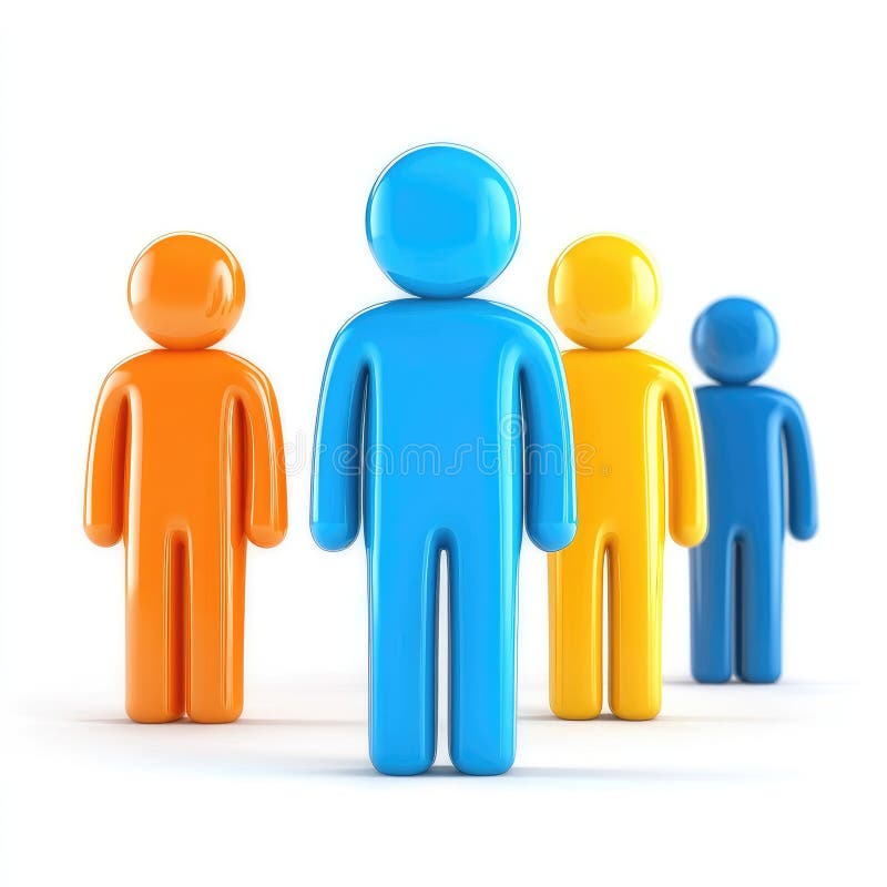 Teamwork, Collaboration, and Unity: Colorful 3D People Figures Stock ...