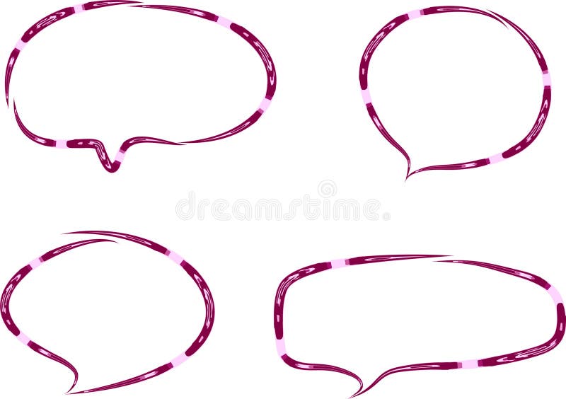 Purple Colorful Pattern Creative Abstract Speech Bubbles Set Stock ...