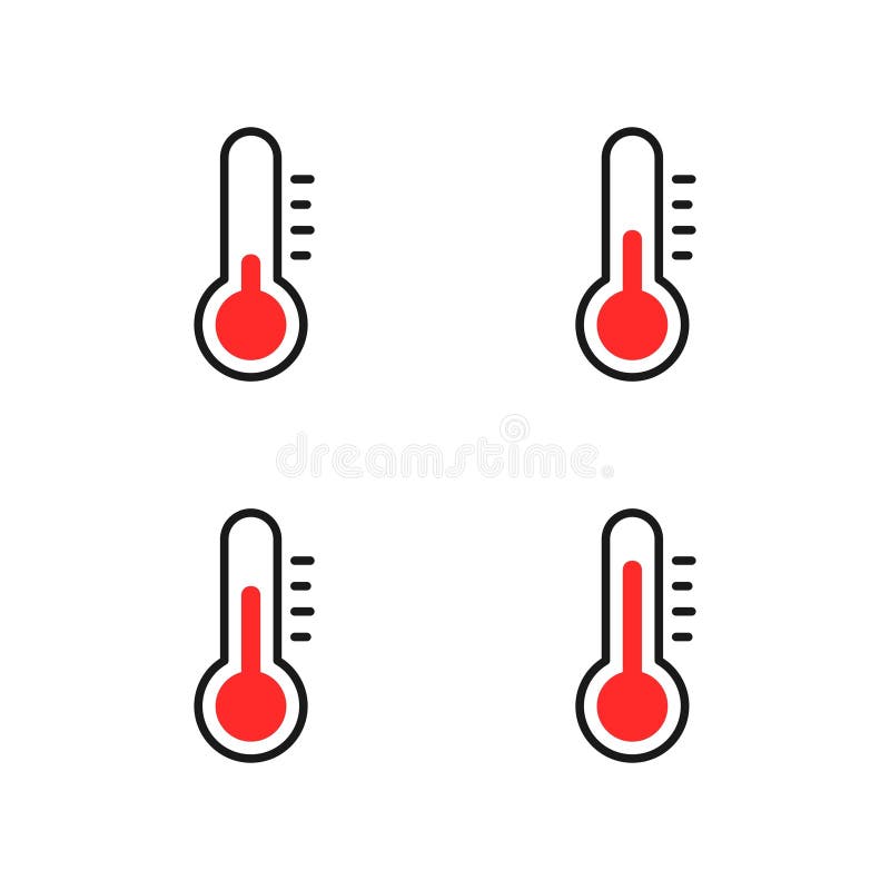 Thermometer Icon. Temperature Icon Set. Weather Icon. 4 Icons. Stock ...