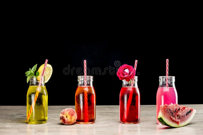 Four summer refreshments stock photo. Image of health - 95513870