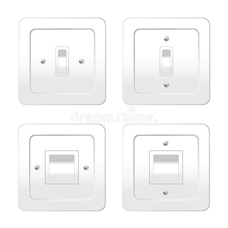 Four Switches for Light Vector Illustration Stock Vector - Illustration ...