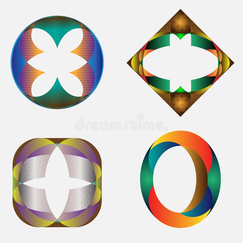 Four Symbols stock vector. Illustration of texture, logo - 29406056