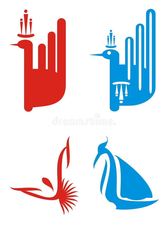 Birds of prey stock vector. Illustration of tribal, animals - 10588358