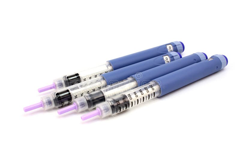 Insulin Syringe Pen and Needle Stock Image - Image of glucose, cure ...