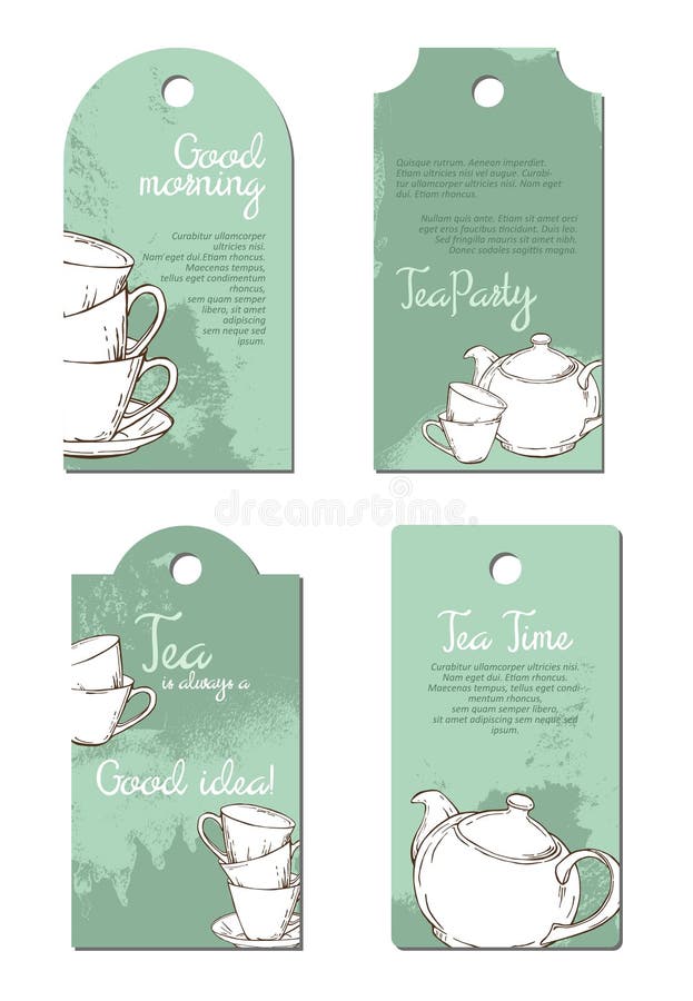 Teapot tags stock vector. Illustration of kitchen, coffee - 15122559