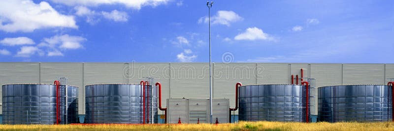 Four tanks stock photo. Image of plumbing, commercial - 48960428