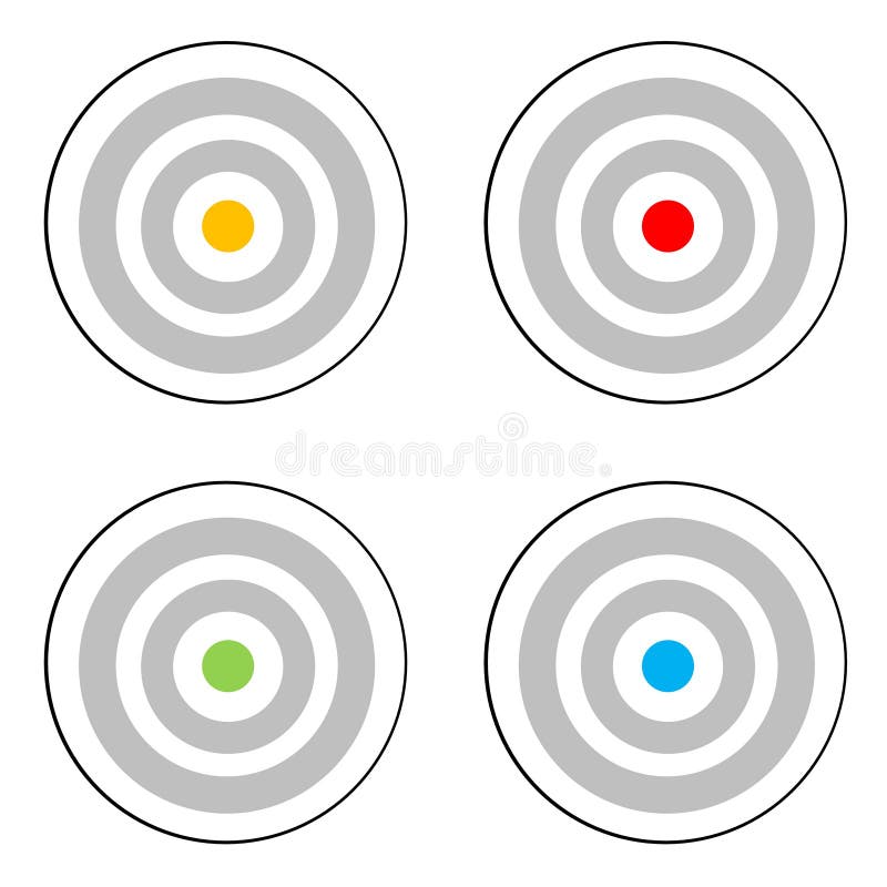 Four targets stock illustration. Illustration of icon - 34457225