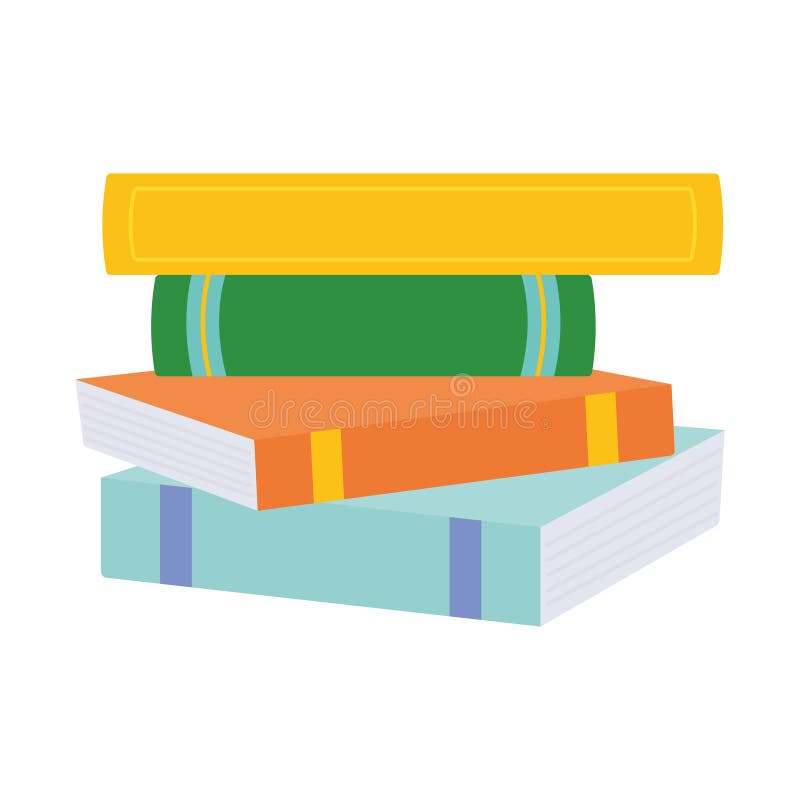 Four text books horizontal stock vector. Illustration of lecture ...