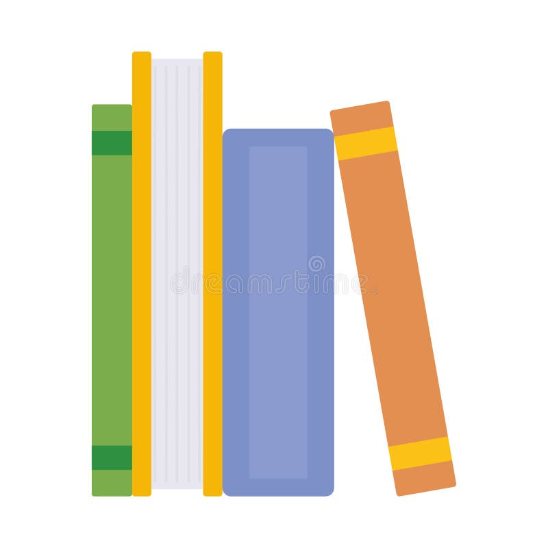 Four text books library stock vector. Illustration of colors - 273126917