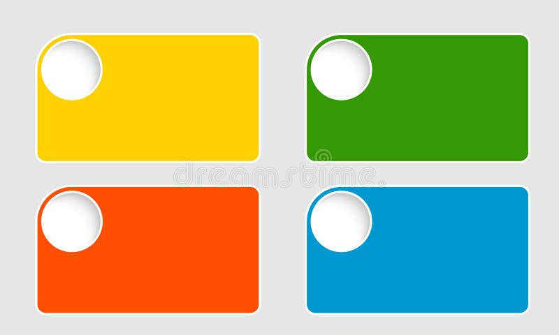 Four text box stock vector. Illustration of clean, corner - 34254954