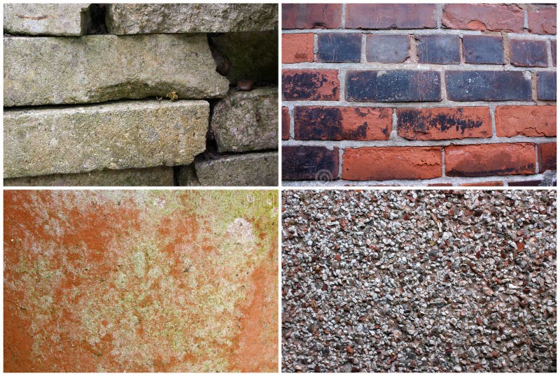 Four Textures I stock image. Image of texture, terracotta - 5375753
