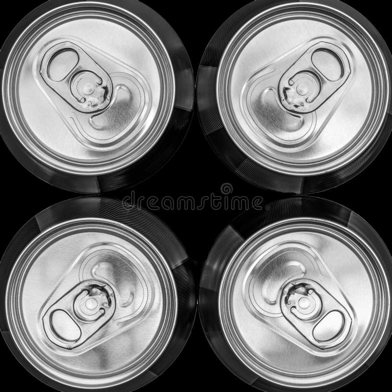 Four tin cans stock photo. Image of packaging, cola, aluminum - 69144746