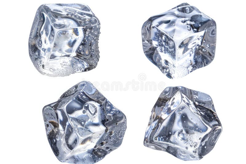 Four Transparent Ice Cubes Stacked Top Each Other Stock Photos - Free ...