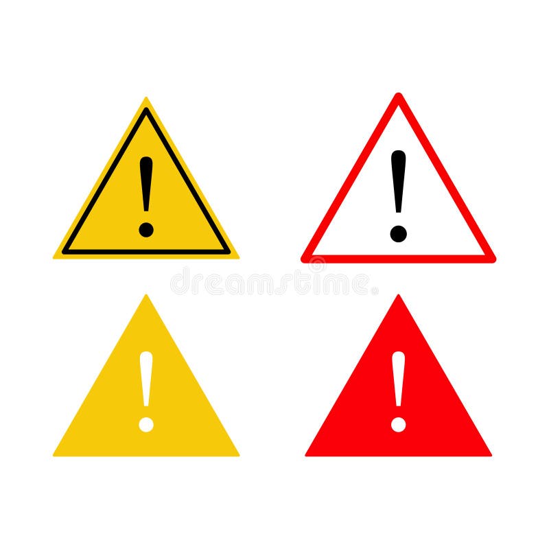 Warning and Hazard Symbols Exclamation Mark Alert Stock Illustration ...