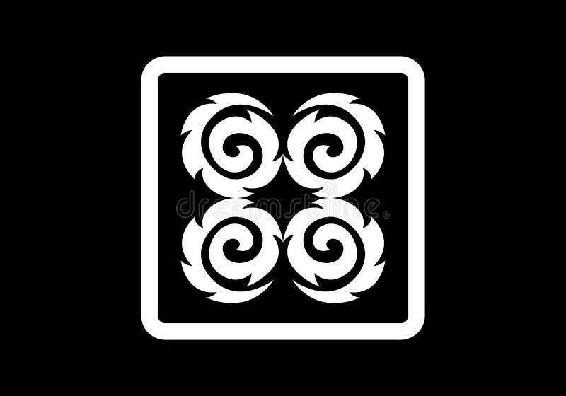 Four Tribal Wind in Square Shape Stock Vector - Illustration of ...