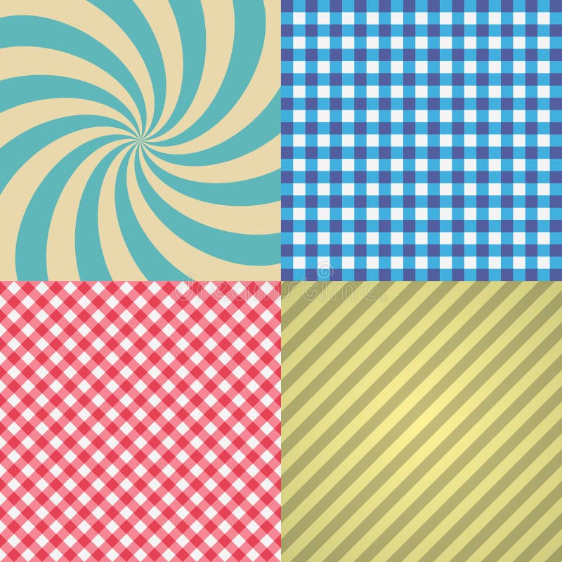 Four Types of Retro Texture and Patterns Eps10 Stock Vector ...