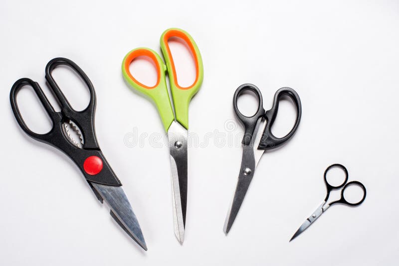 Four types of scissors stock photo. Image of cooking - 271083872