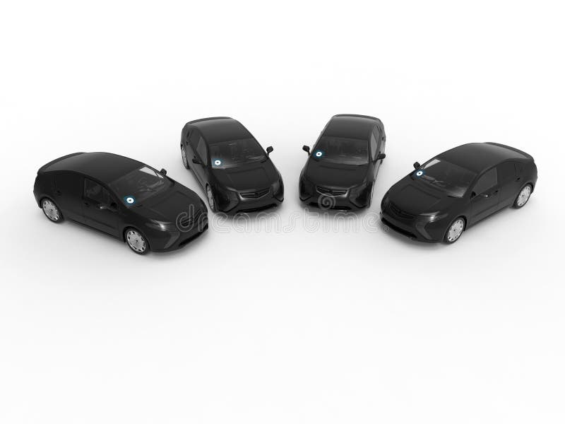 Four uber cars editorial photography. Illustration of cabs - 94977482