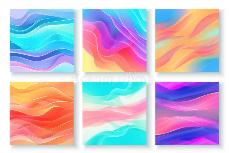 Four Unique Abstract Backgrounds with Different Colors for Various ...