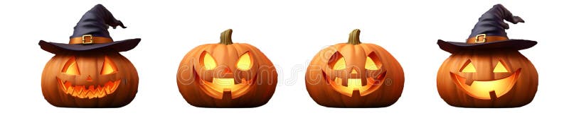Four Unique Halloween Pumpkins with Witch Hats - Fun and Festive Jack-o ... Four Unique Halloween Pumpkins with Witch Hats - Fun and Festive Jack-o ...