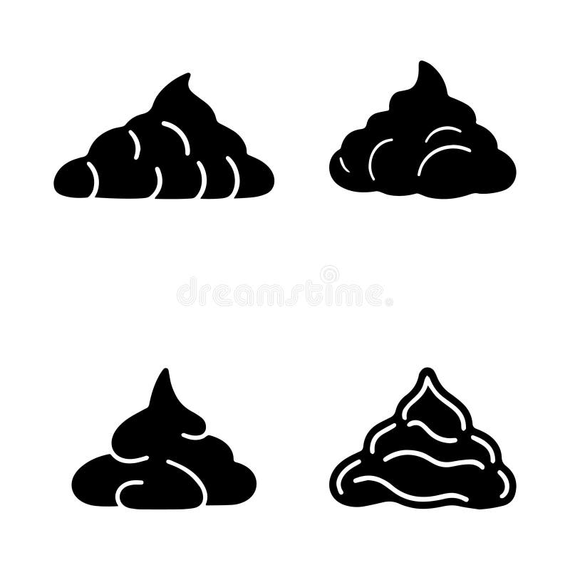 Four Variations of Cartoonish Poop Icons Stock Vector - Illustration of ...