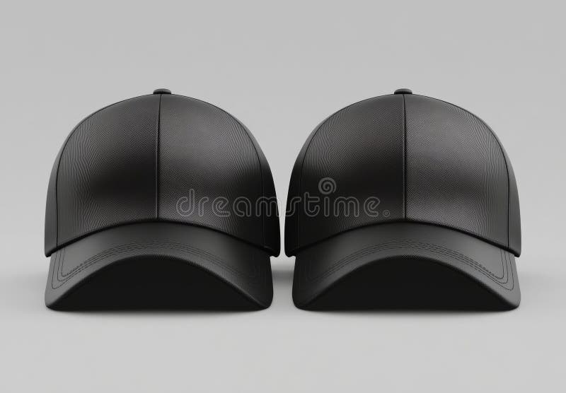 Four Varied Angles of a Black Baseball Cap are Showcased in this Mock ...
