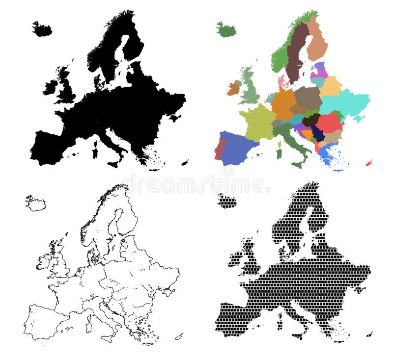 Four Vector maps of Africa stock illustration. Illustration of nigeria ...