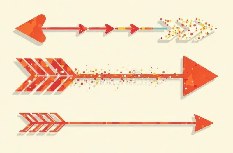 Colorful Decorative Arrows in Diverse Styles for Creative Use Stock ...