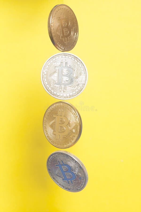 Four Virtual Coins Bitcoins Collection Stock Photo - Image of ...