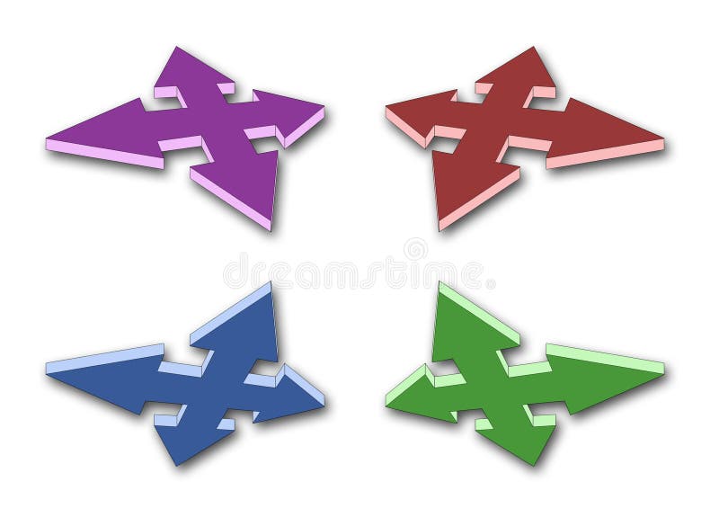 Four Way Chart Arrows stock illustration. Illustration of arrows - 29483150