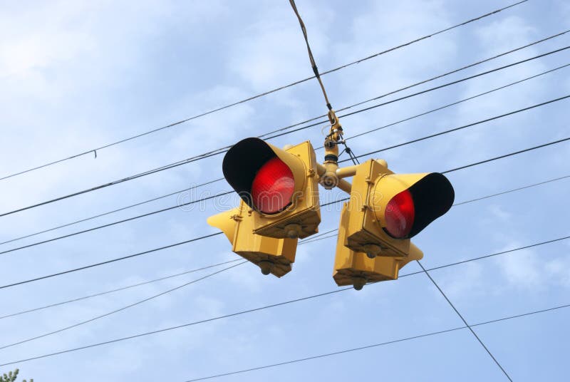 Four Way Red Traffic Light stock photo. Image of electricity - 105349026