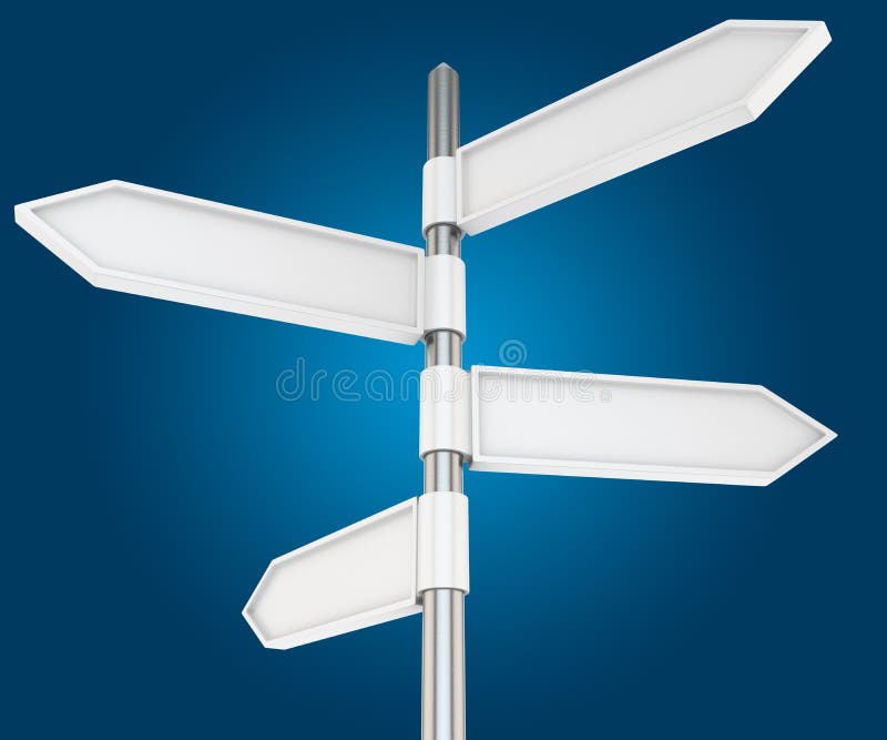 Four ways directions stock illustration. Illustration of pointer - 30606234