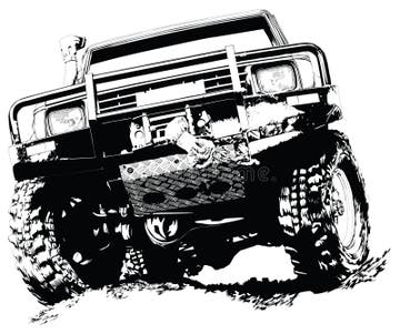 Four wheel car stock vector. Illustration of travel, adventure - 5926250