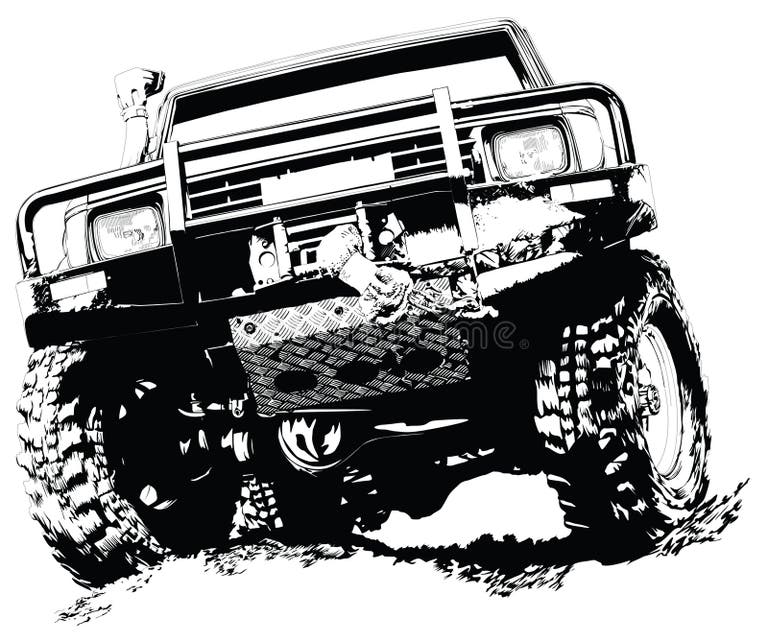 Four wheel car stock vector. Illustration of travel, adventure - 5926250