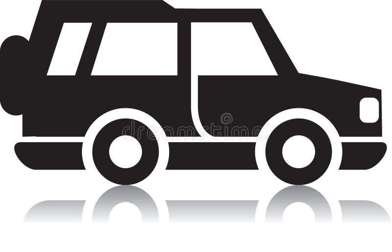 Four wheel car stock vector. Illustration of vehicle, transportation ...