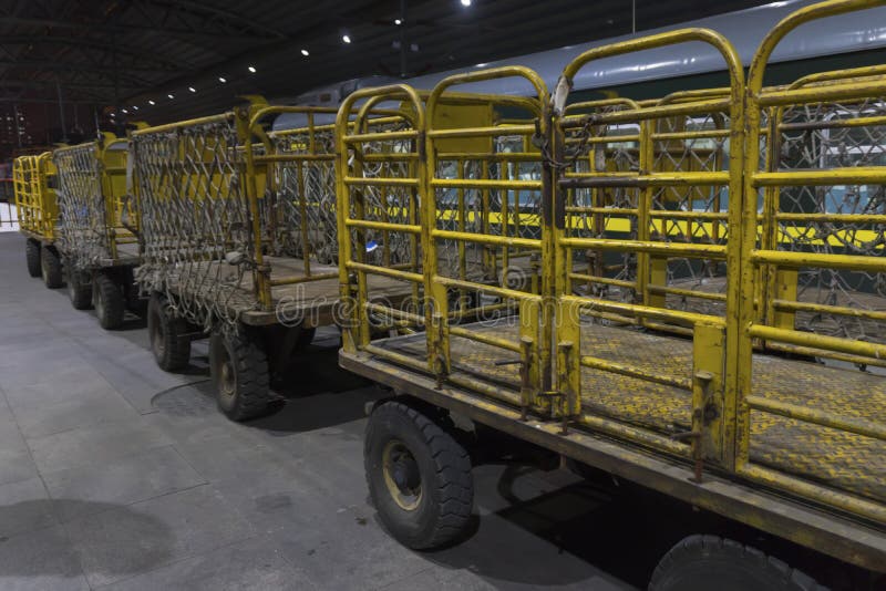Four - Wheel Trailer On The Railway Platform. Stock Photo - Image of ...