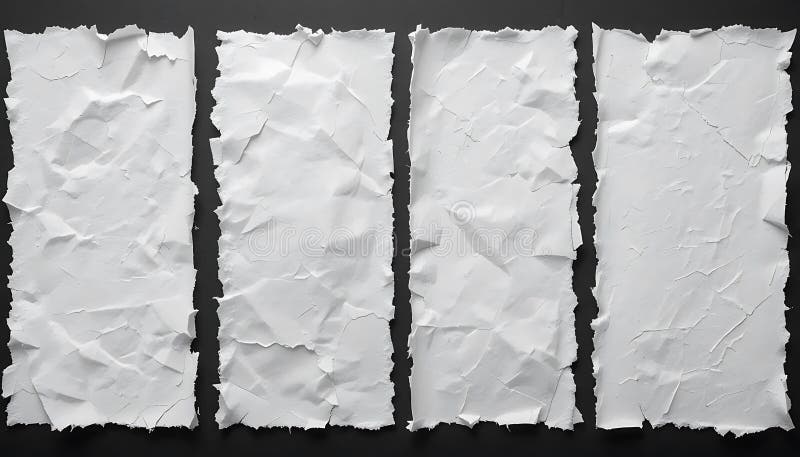 Torn Paper Edges: White on Black, Perfect for Text or Design Layouts ...