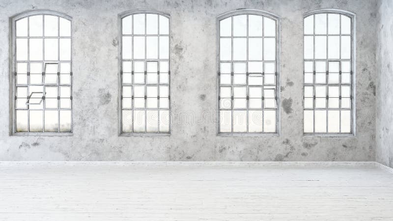 Attic Living Room Interior with Warm Light Stock Illustration ...