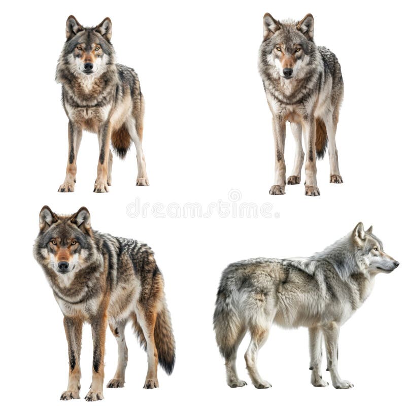 Four wolves are standing stock image. Illustration of white - 331181503
