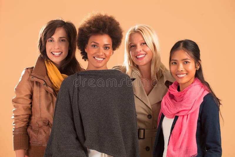 Four Women Smiling stock image. Image of femininity, cool - 30983297 Four Women Smiling stock image. Image of femininity, cool - 30983297