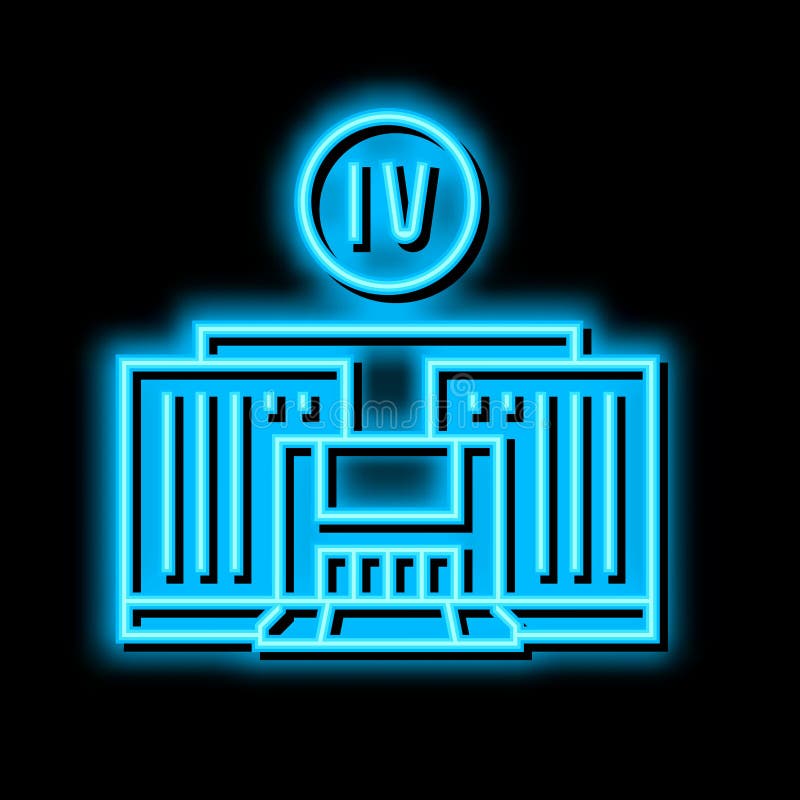 Four Year College Neon Glow Icon Illustration Stock Vector ...