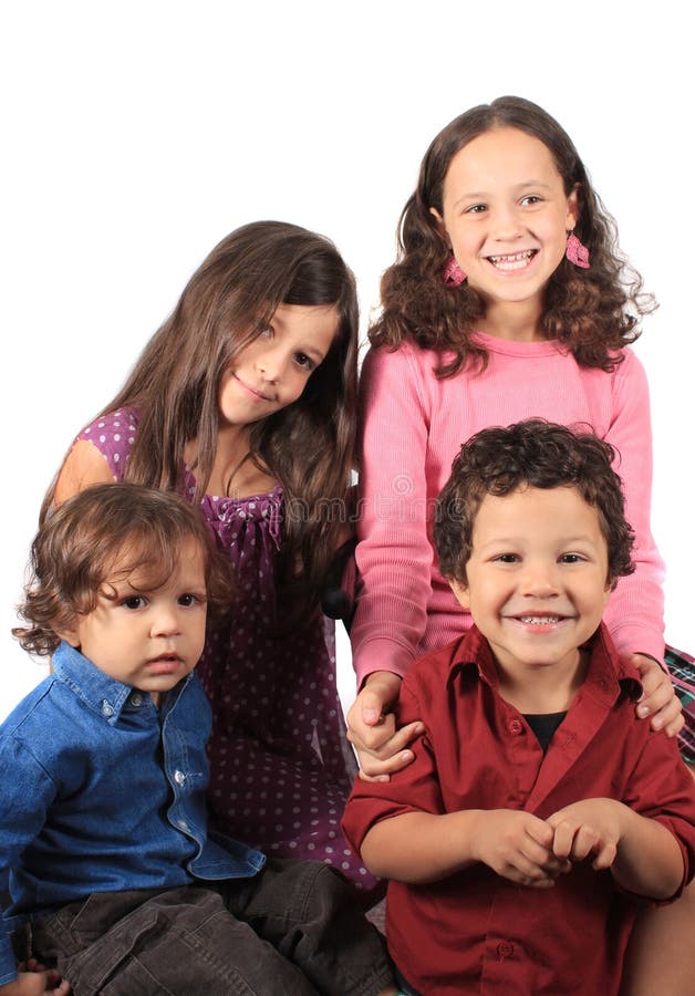 Four young children stock photo. Image of kids, portrait - 16478422