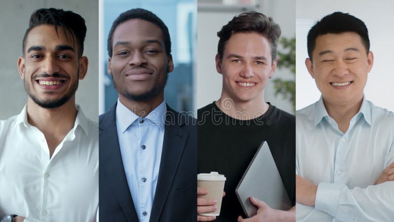 Diverse Group of Young Professionals Smiling in a Modern Office Setting ...
