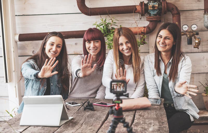 Young Vloggers and Social Media Influencers Reviewing Best Mobile ...