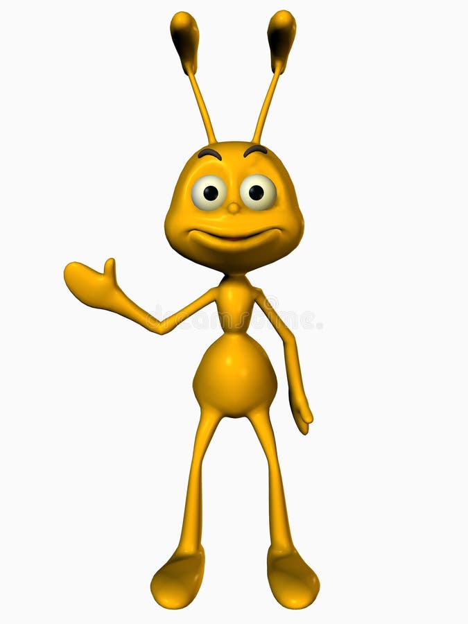 Personnage De Dessin Animé Drôle De Fourmi Mignonne Illustration Stock ...
