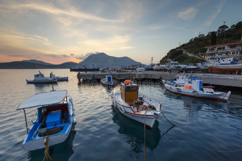 Fourni island. editorial photo. Image of sunset, fishing - 90278271