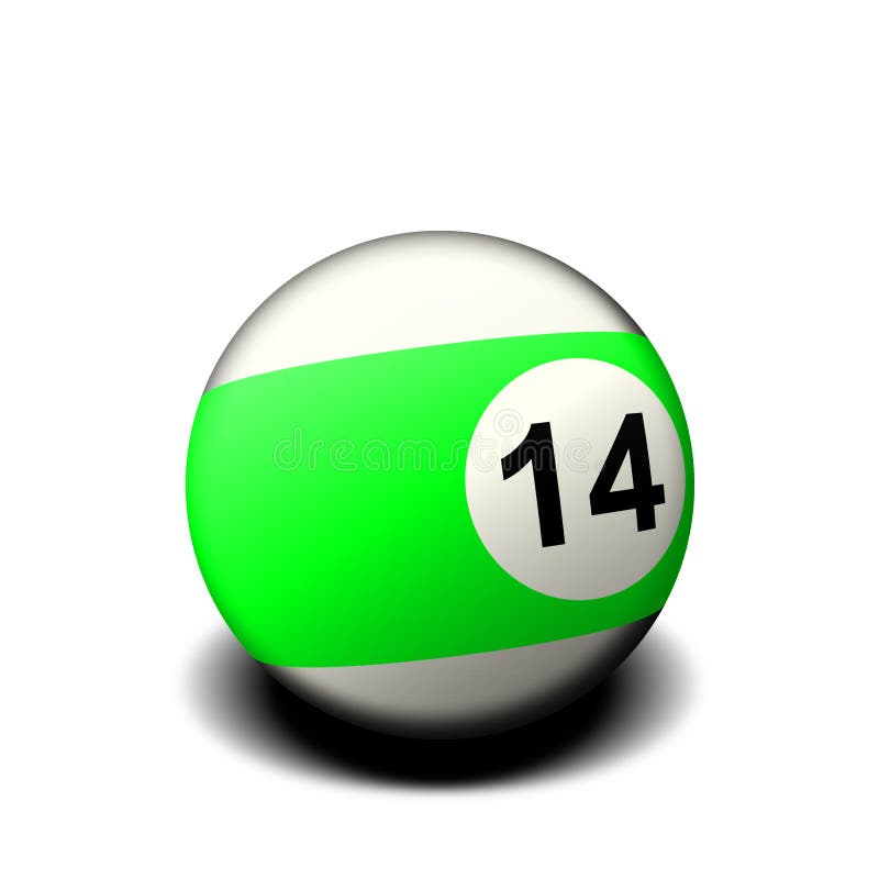 Billiards Ball Number Fourteen Stock Vector - Illustration of green ...